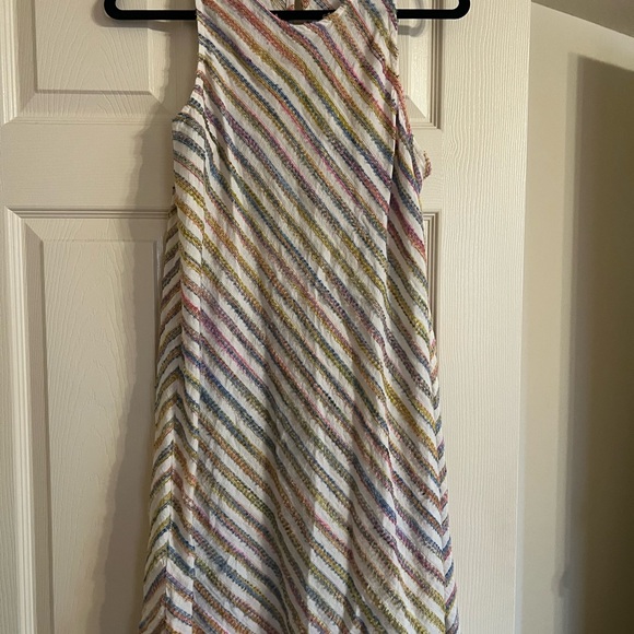 Lou & Grey | Dresses | Lou Grey Multicolor Striped Mini Dress | Poshmark